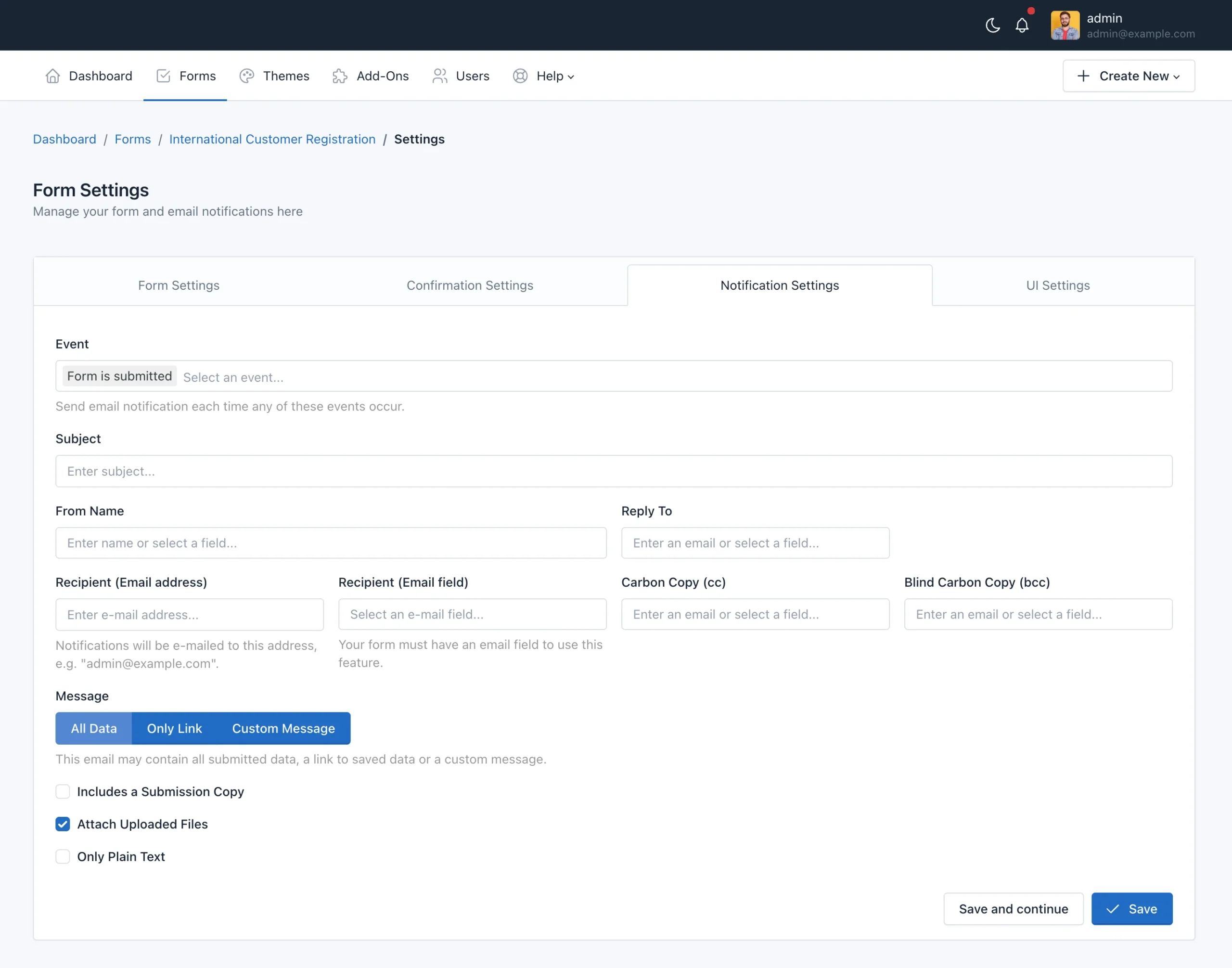 Form Manager – Jazz Forms